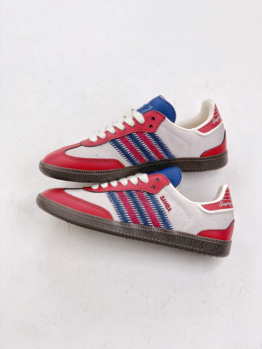 Adidas samba red and blue shoes – Dunknation